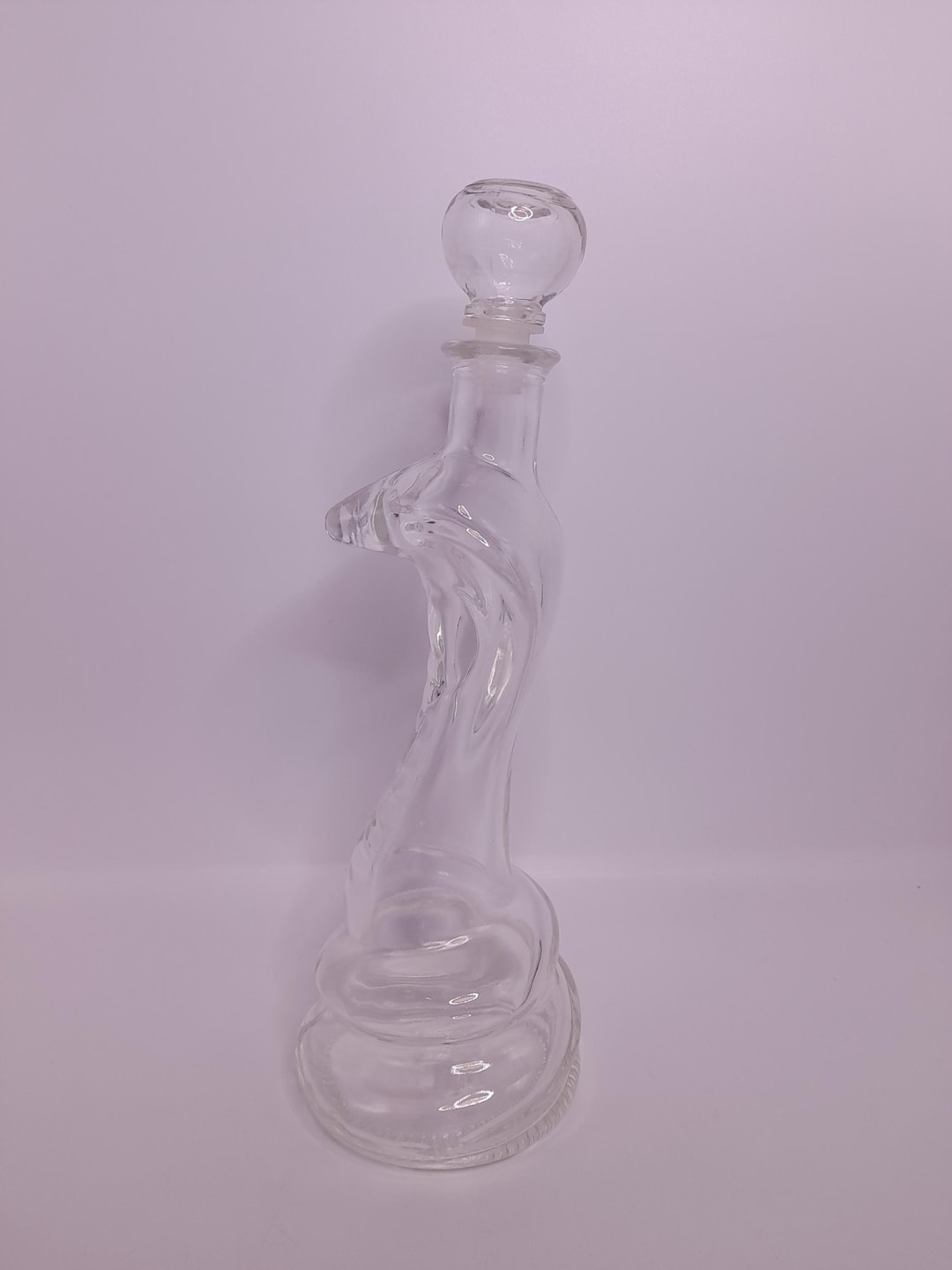 Vintage Depose Kefla Glass Cobra Snake Bottle 0.2 Liter Bottle With ...