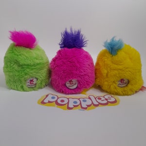 Popples Puffling Vintage Mattel Toy 80's Toys Pluche Vintage Red Yellow ...