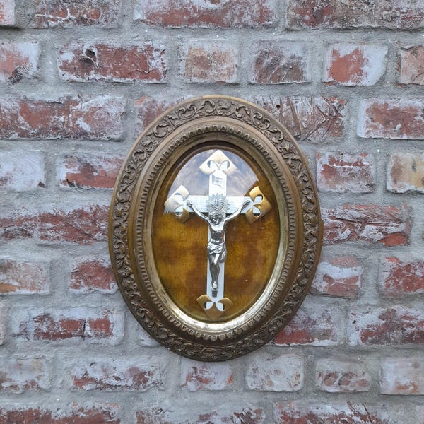 Framed Velvet Crucifix - Etsy