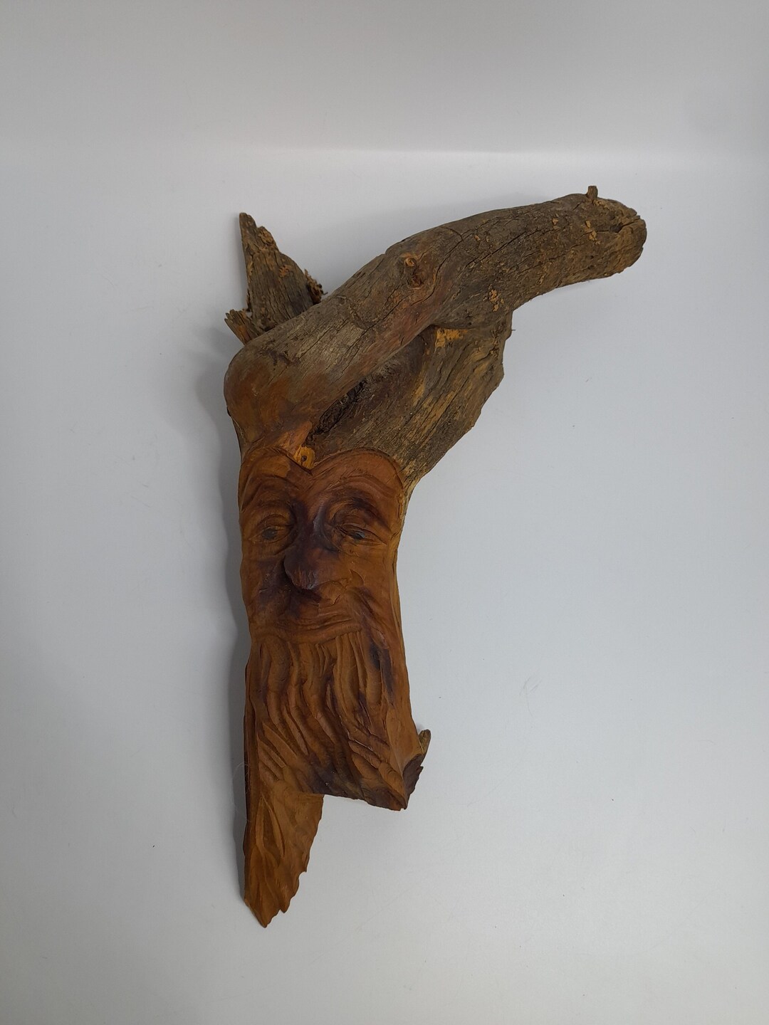 Vintage Treebeard Wooden Treeman Head Carving Handmade Rustic - Etsy