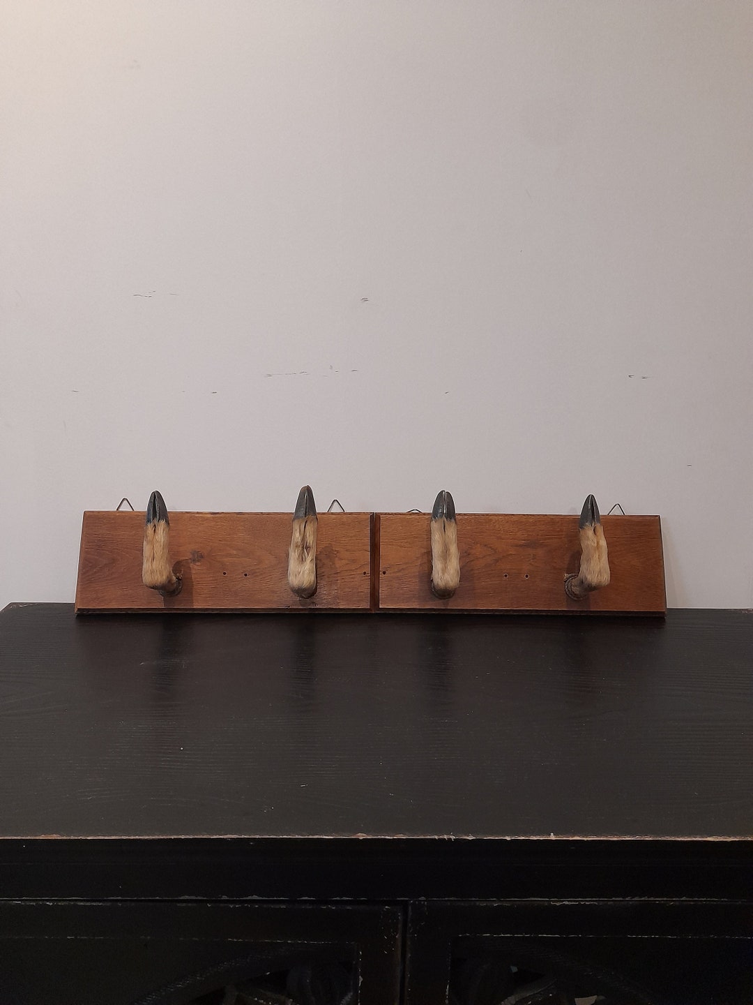 Vintage Deer Feet Deer Hoof Coat Rack Hat Racks Set of 2 Rustic Cabin ...