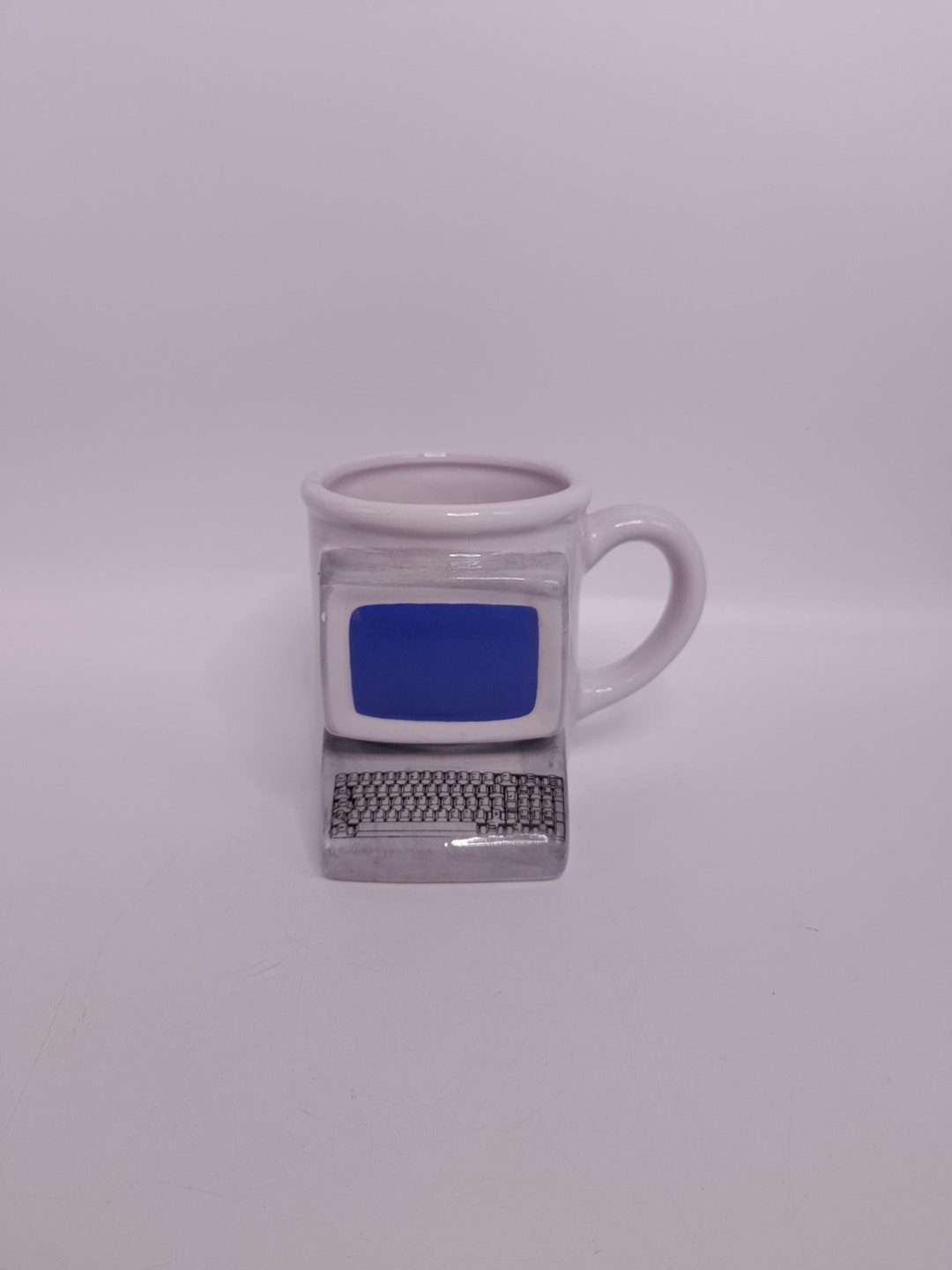 Vintage 1990's Fat Back Computer and Keyboard Coffee Mug Retro Computer ...