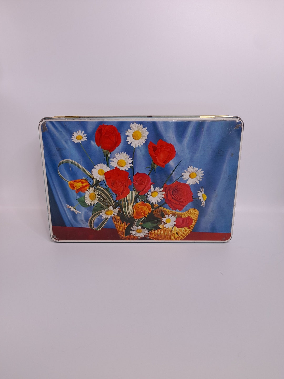 Vintage Tin Box With Floral Design 1960's Belgian Jacques Chocolate Tin ...