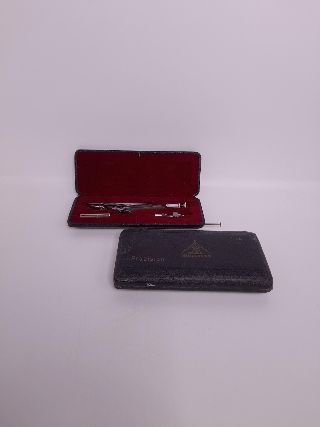 Vintage German Drawing Compass Meisel and Son Prazision 714 707 Circle ...