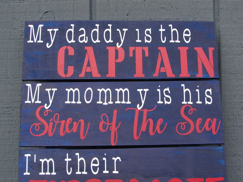 Nautical Nursery Baby Sign, Red Navy Sign, Made to Order Sign, Nautical ...