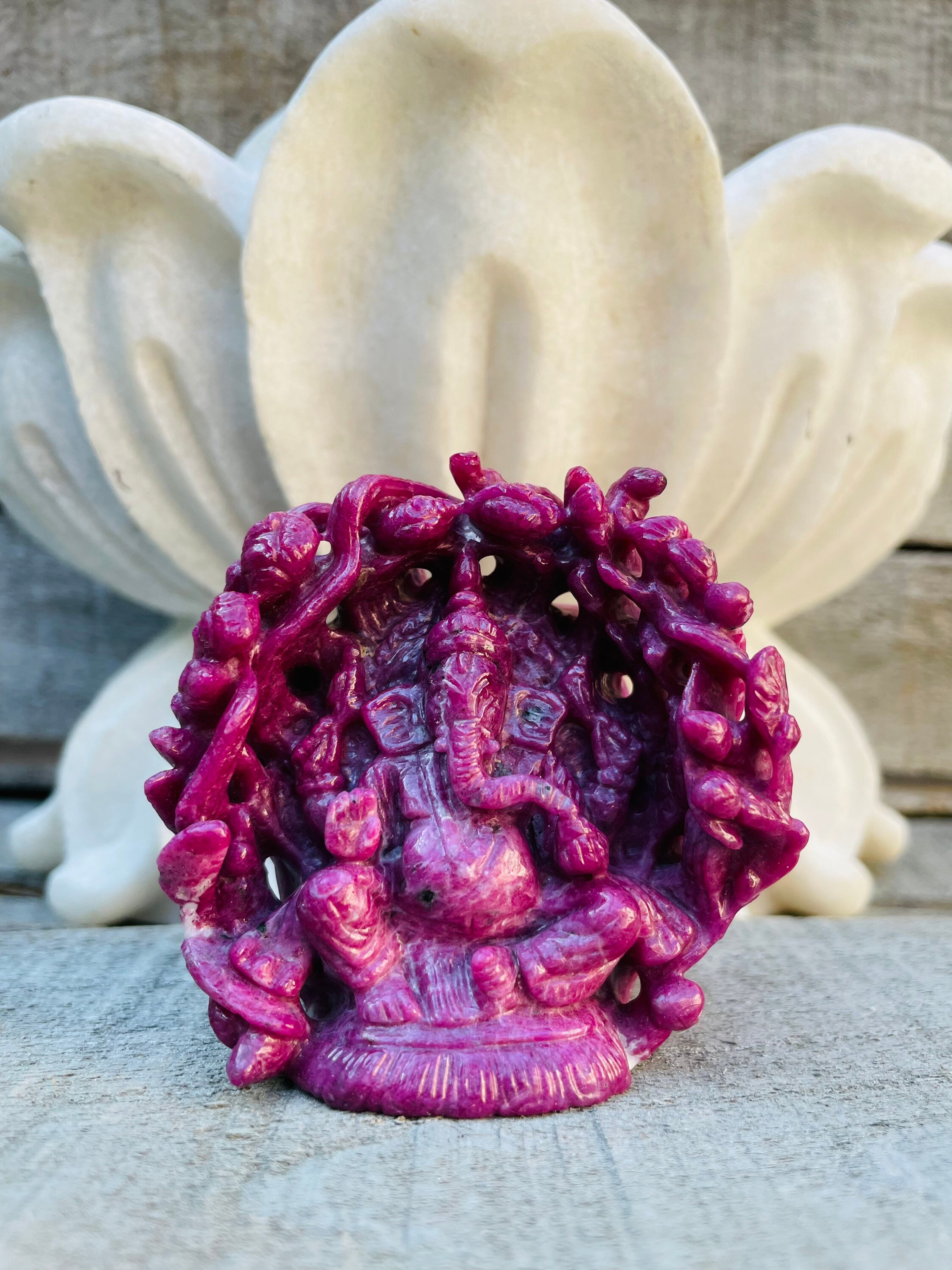 Ruby Ganesha ruby precious Stone Ganesha ganpati ruby crystal Ganesh ...