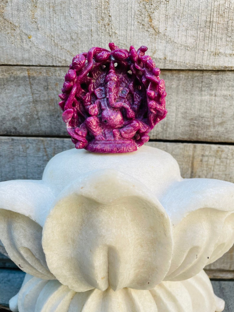 Ruby Ganesha -ruby -precious Stone Ganesha -ganpati -ruby -crystal ...