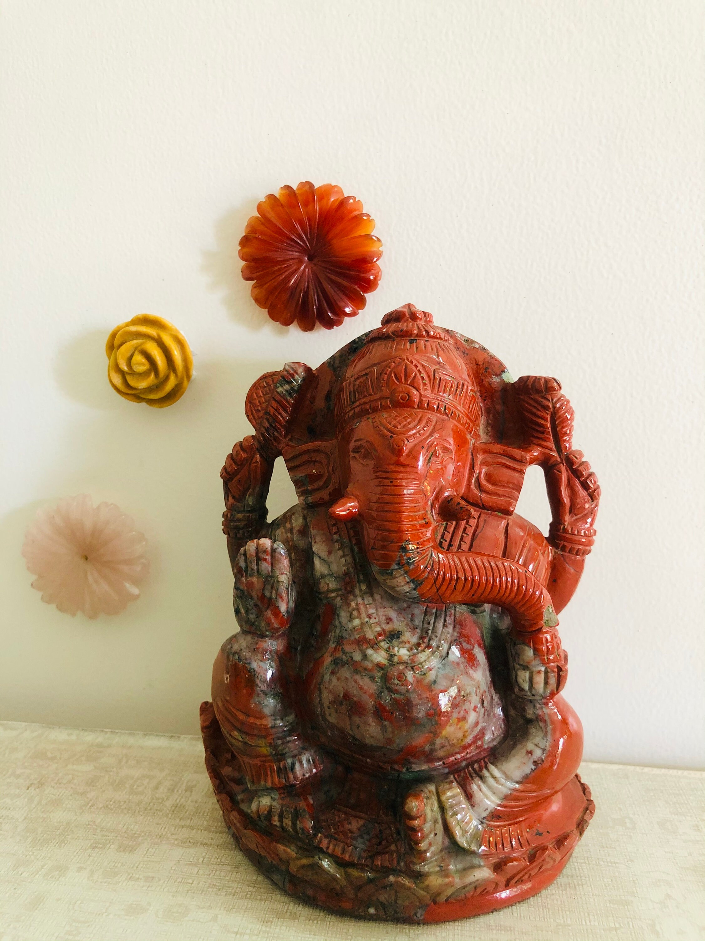 Jasper rojo ganesha -jasper rojo -ganesh -talla de piedras preciosas ...