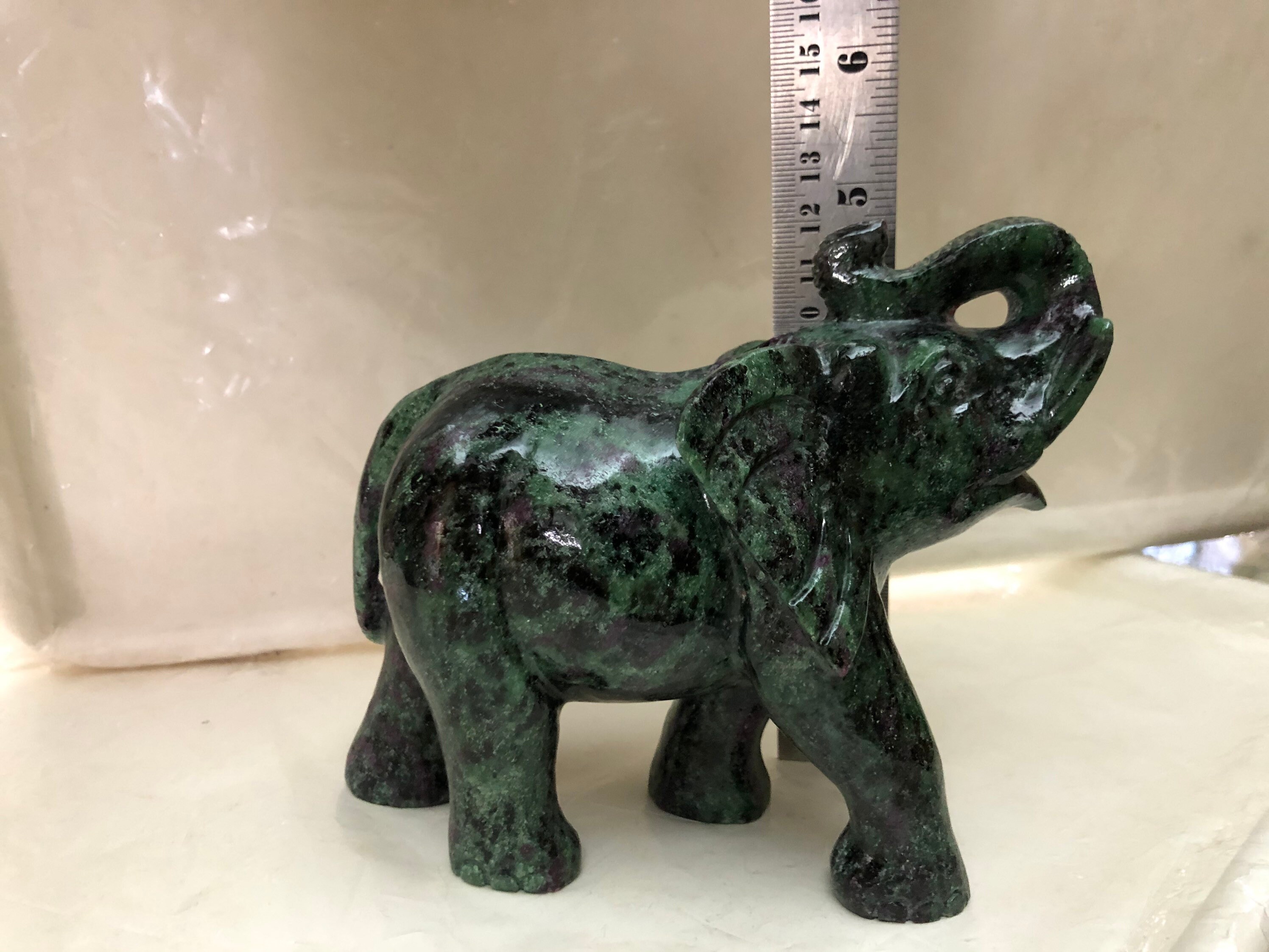 Ruby Zoisite Elephant- Elephant- Gemstone Elephant- Elephant Statue ...