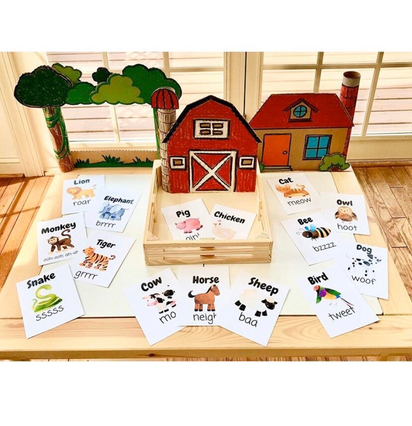 Animal Sound Flash Cards Early Learning Education - Etsy