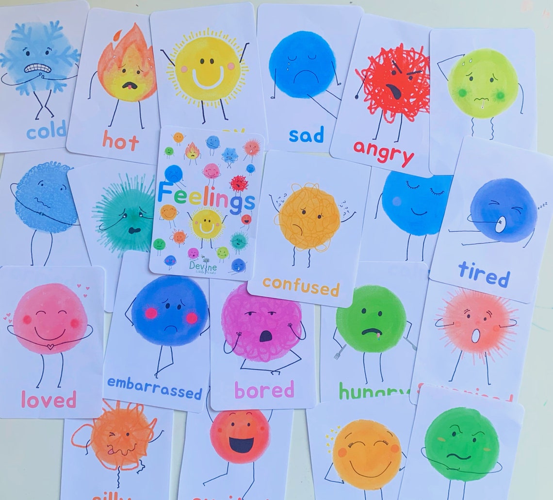 Emotions and Feelings Flash Cards. ASD, Emotional Regulation ...