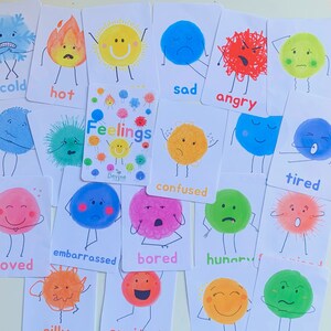Emotions and Feelings Flash Cards. ASD, Emotional Regulation ...