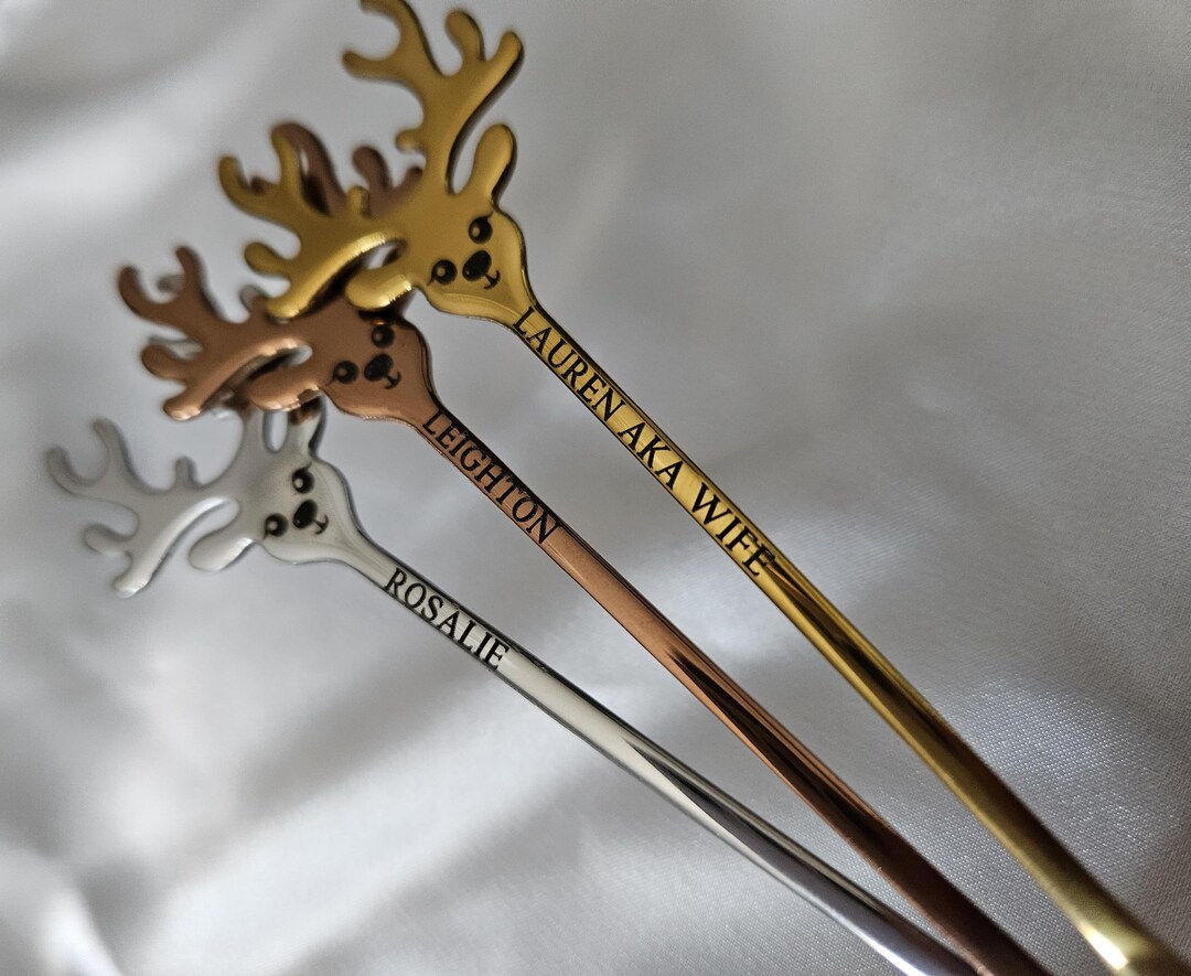 Personalised Reindeer Hot Chocolate Spoon - Christmas Eve Box Gifts ...