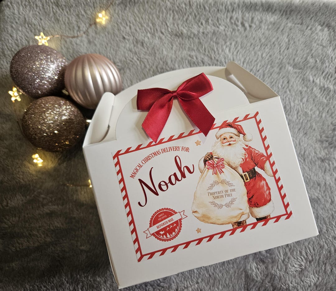 Personalised Santa Christmas Eve Box Party Box Santa's Gift Box ...