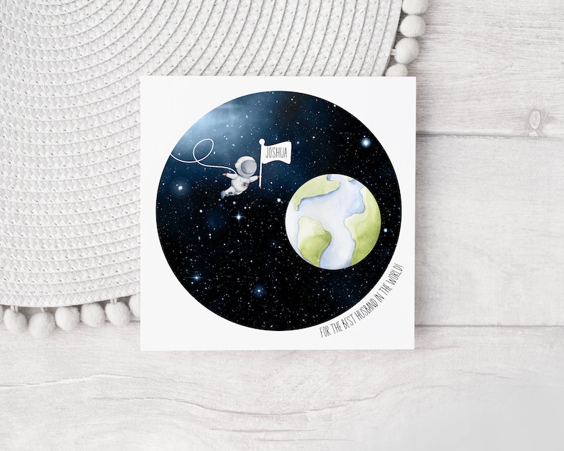 Personalised Space Card Cards for Partner Astronaut Card - Etsy