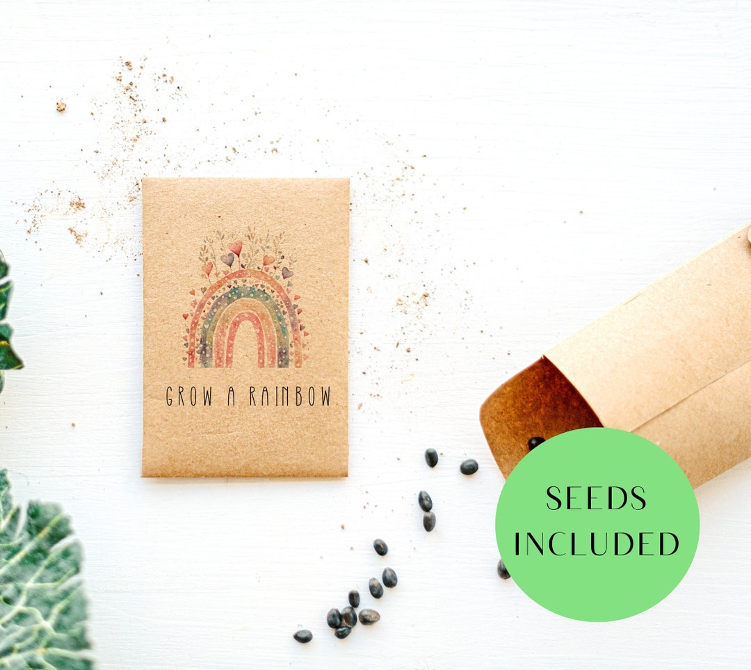 Grow A Rainbow Seed Packet Kids Gardening Gifts Children's Party ...