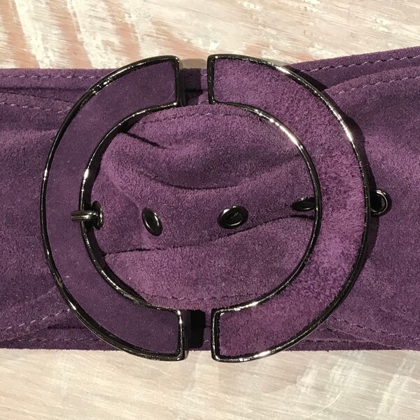 Purple Suede Belt - Etsy