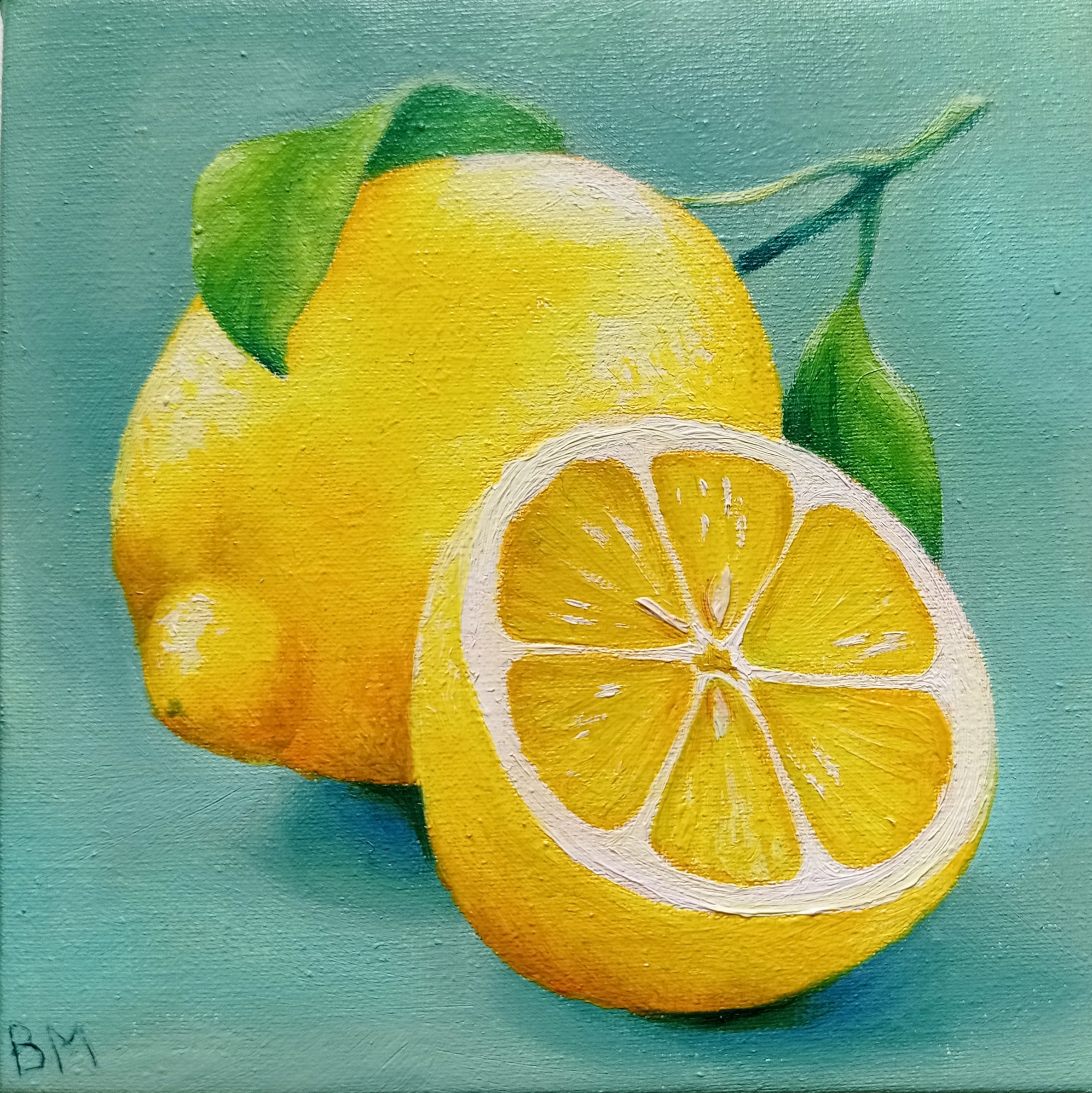 Lemon Painting Lemon Kitchen Wall Decor Original Oil Painting | Etsy