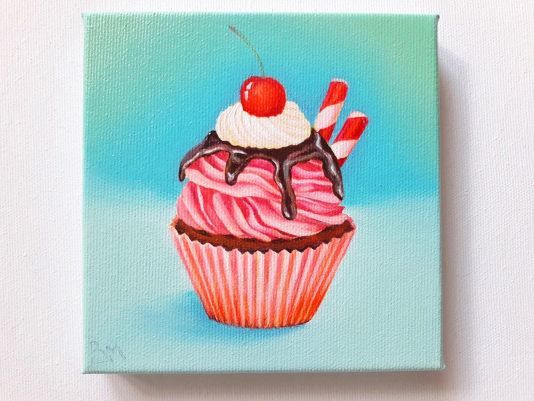 Cake Painting Original Oil Painting on Canvas Custom Painting Kitchen ...