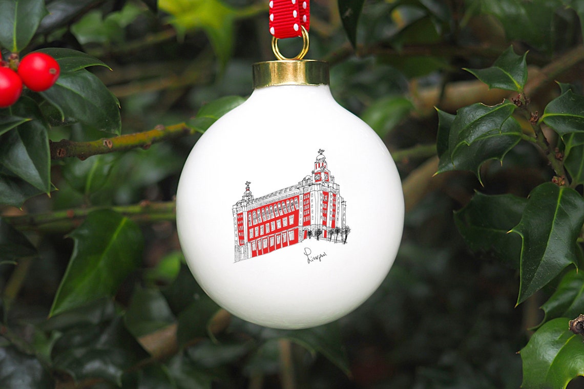 Liverpool Christmas Bauble, Tree Ornament - Etsy