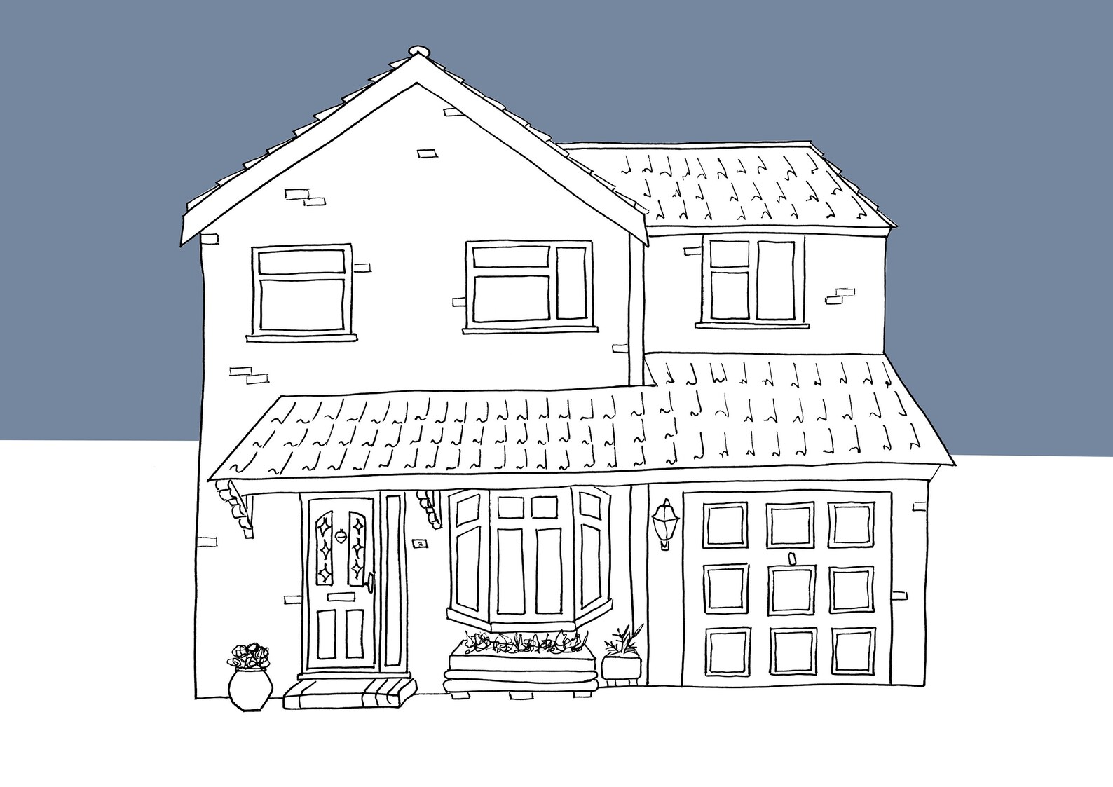 Custom Modern House Print Contemporary House Print - Etsy Hong Kong