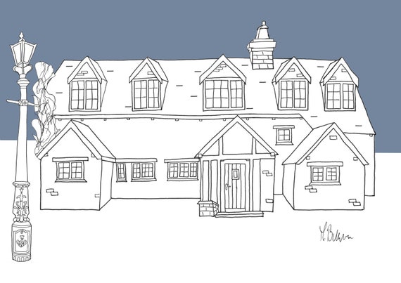 Easy Mansion Drawing