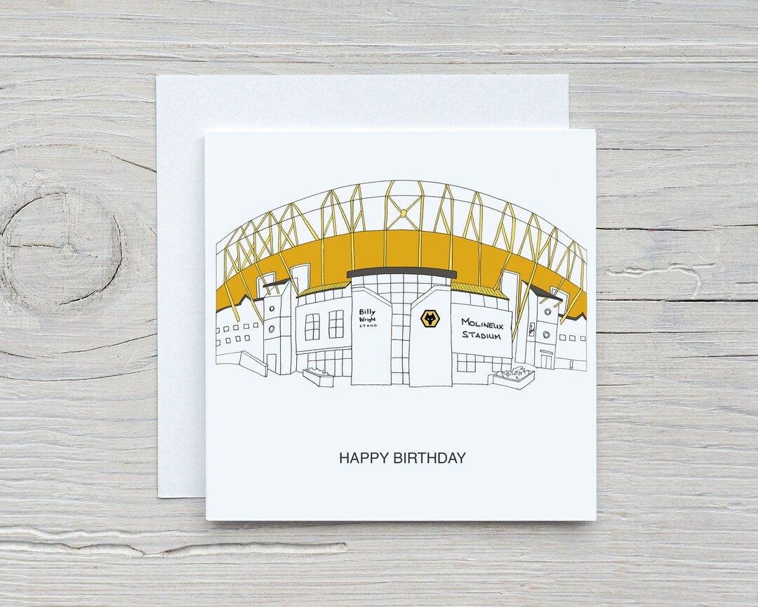 Wolves Birthday Card, Personalised Wolverhampton Wanderers Card - Etsy