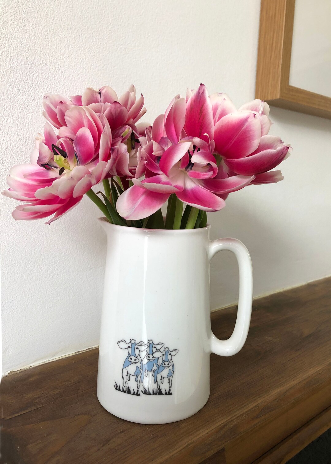 Cow Bone China Gravy Jug, Cute Animal Pitcher. Flower Vase, Country ...