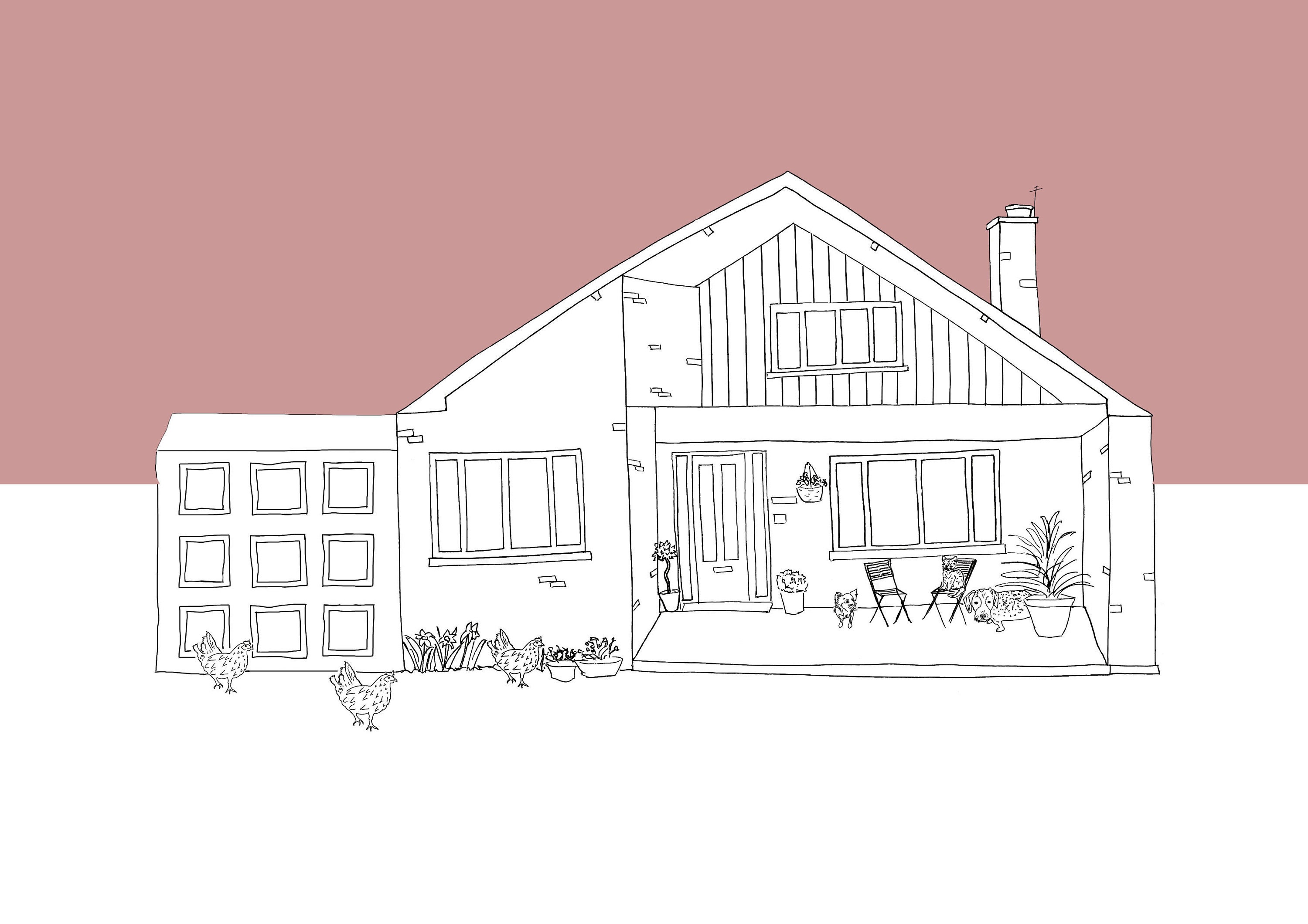 Custom Modern House Print Contemporary House Print - Etsy Hong Kong