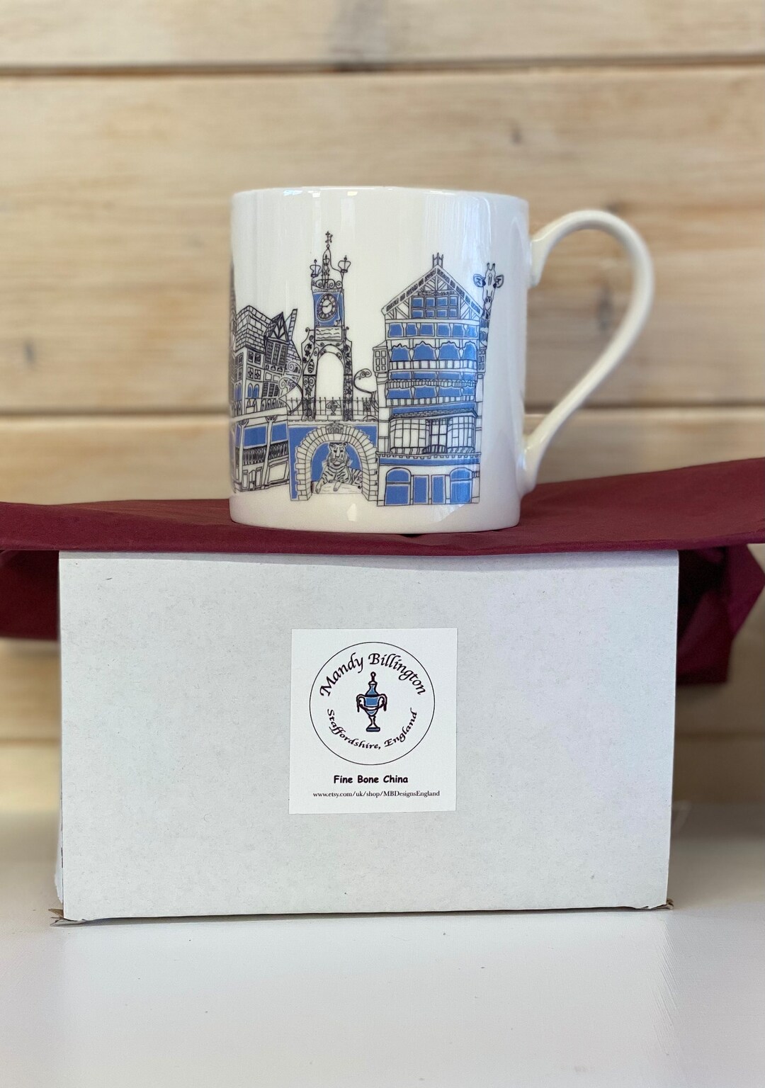 Chester Cityscape Bone China Mug, Architecture Mug, Coffee Mug, Tea ...