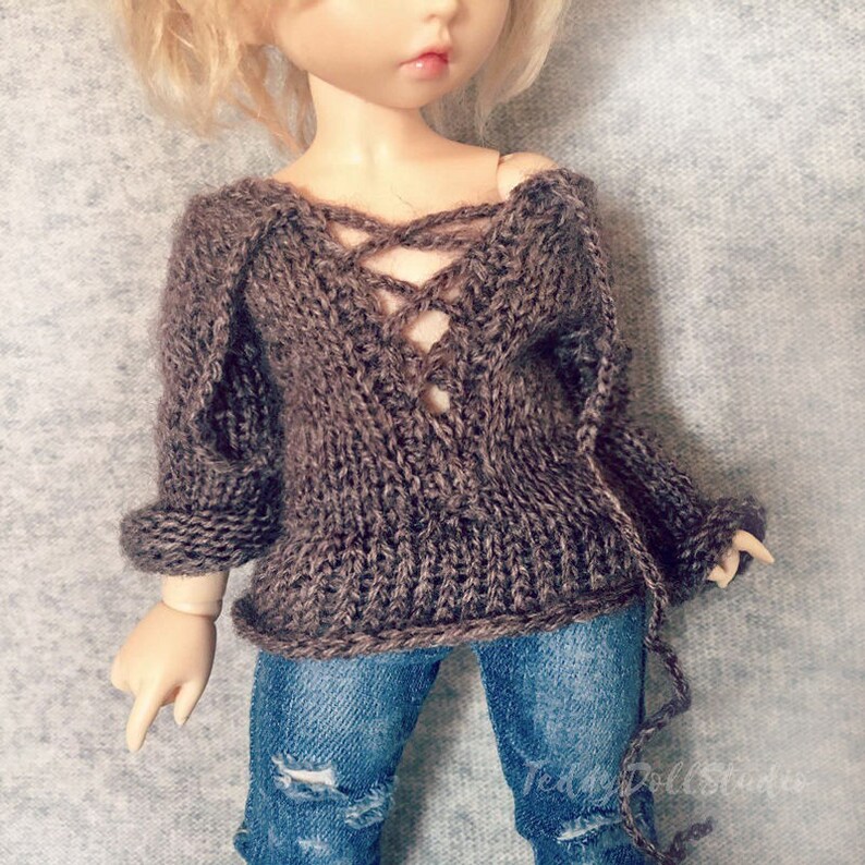Knit sweater LittleFee / Clothes 1/6 BJD dolls / Knit outfit | Etsy