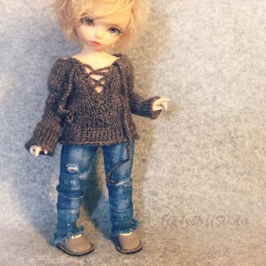 Knit Sweater Littlefee / Clothes 1/6 BJD Dolls / Knit Outfit - Etsy