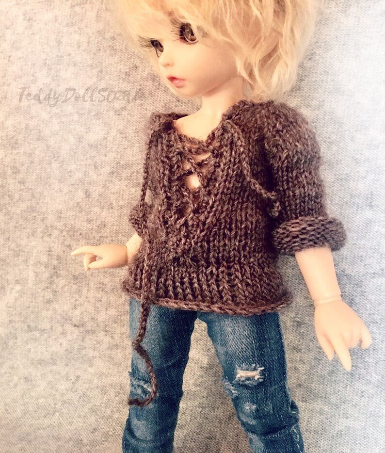 Knit sweater LittleFee / Clothes 1/6 BJD dolls / Knit outfit | Etsy