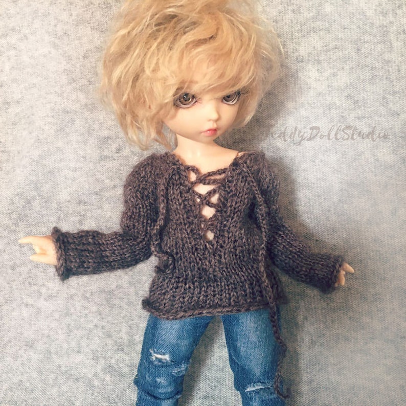 Knit sweater LittleFee / Clothes 1/6 BJD dolls / Knit outfit | Etsy