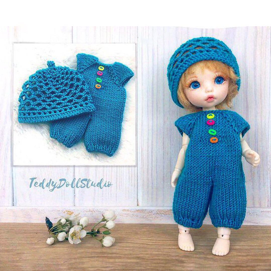 Knitted Pukifee Outfit bright Blue Aqua Knit Lati - Etsy