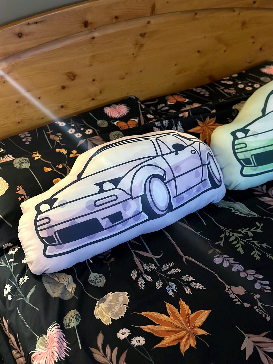 27” Purple JDM Cute Boba MX5 Pop up Headlights Car Pillow - Etsy
