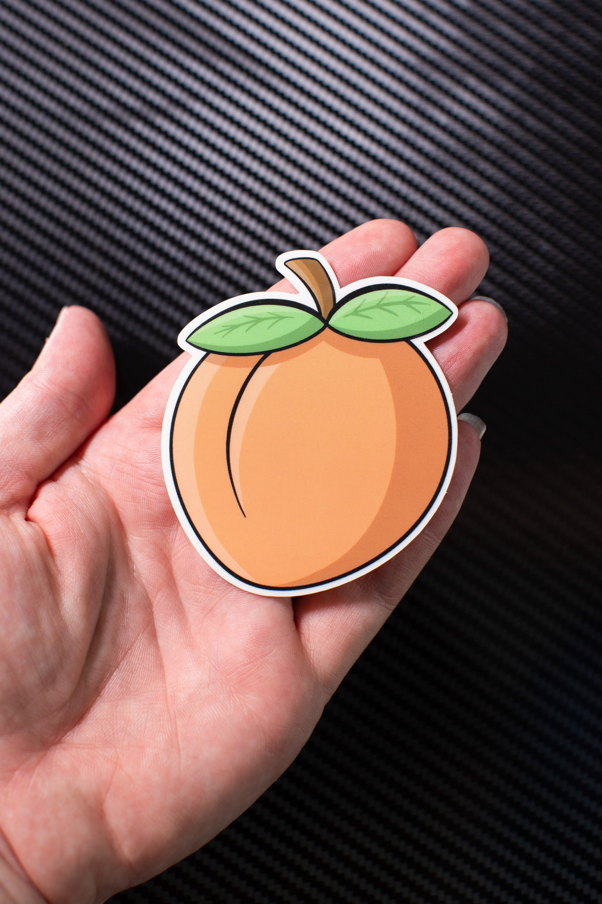 Papercraft Funny Smiling Peach Vinyl Sticker Paper, Party & Kids ...