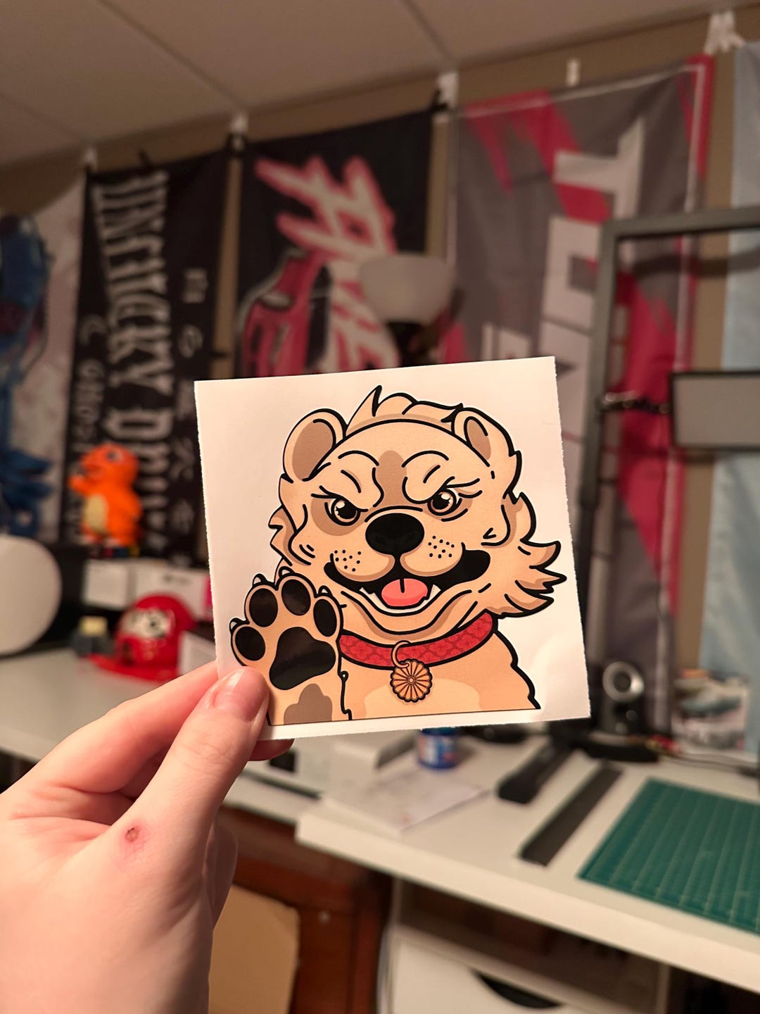 Natsukashii Cute Komainu Foo Dog Lion Dog Protector Peeker JDM Car ...