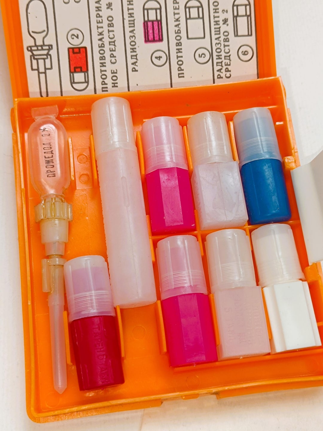 USSR Complete First Aid Kit AI-2 With Syringe Soviet Individual Med Box ...