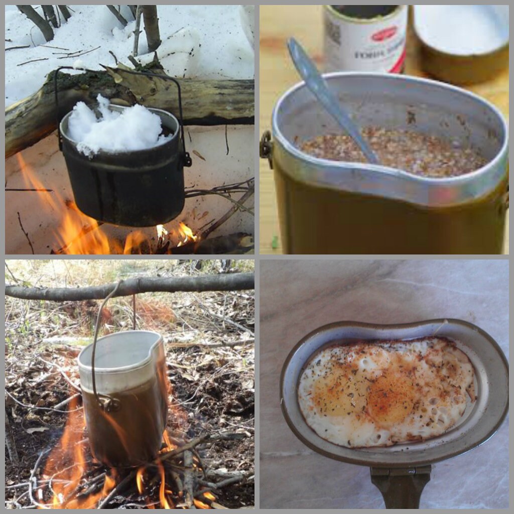 Original Soviet Soldier Mess Kit Bowl Сauldron Frying Pan Meal - Etsy