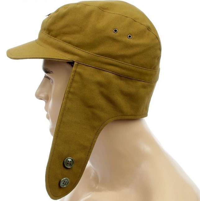 Soviet Army Afghan Cap Summer USSR Uniform Afghanka Hat Green Star Pin ...