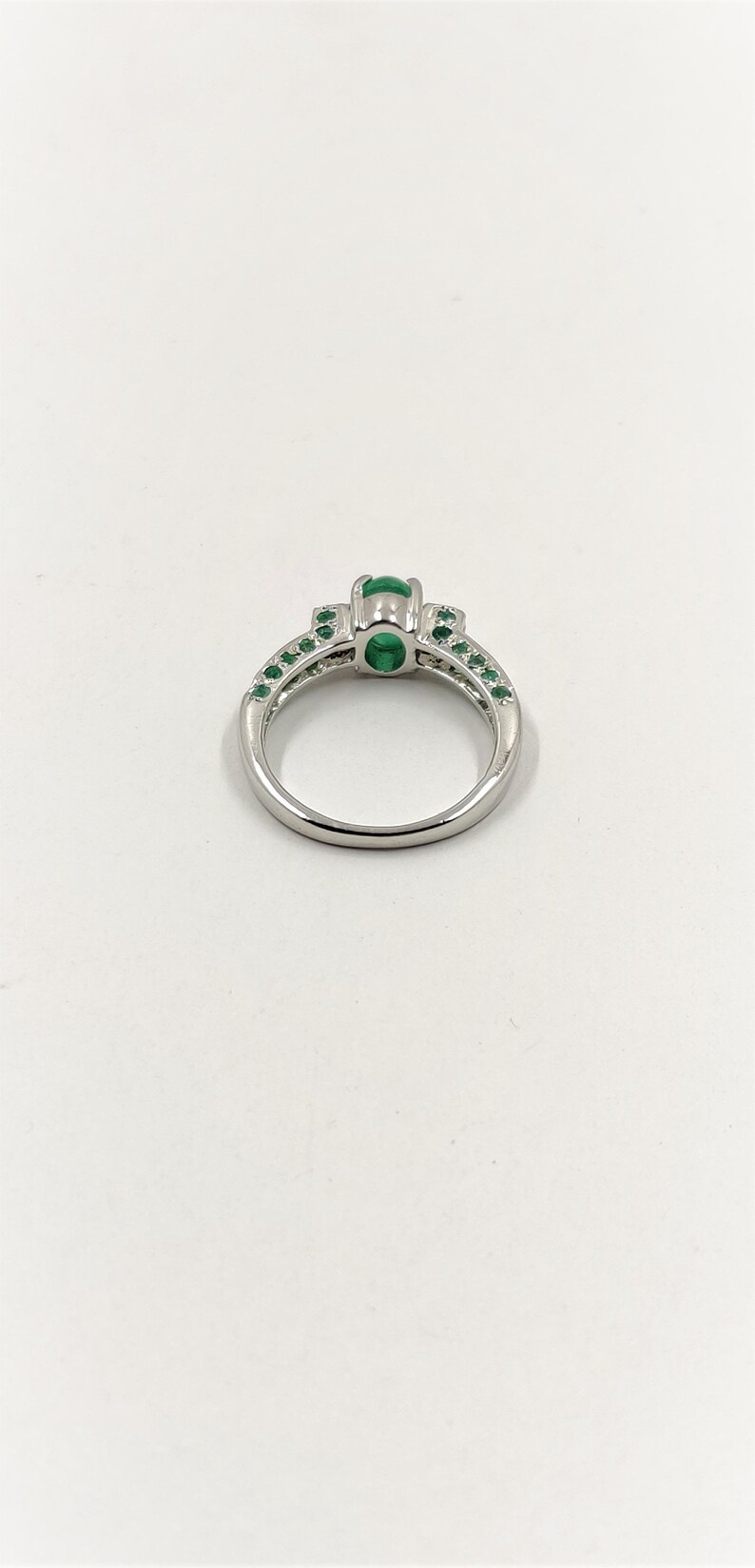 Buy AAA Quality Beautiful Emerald Cab and Emerald Round Gemstones Ring ...