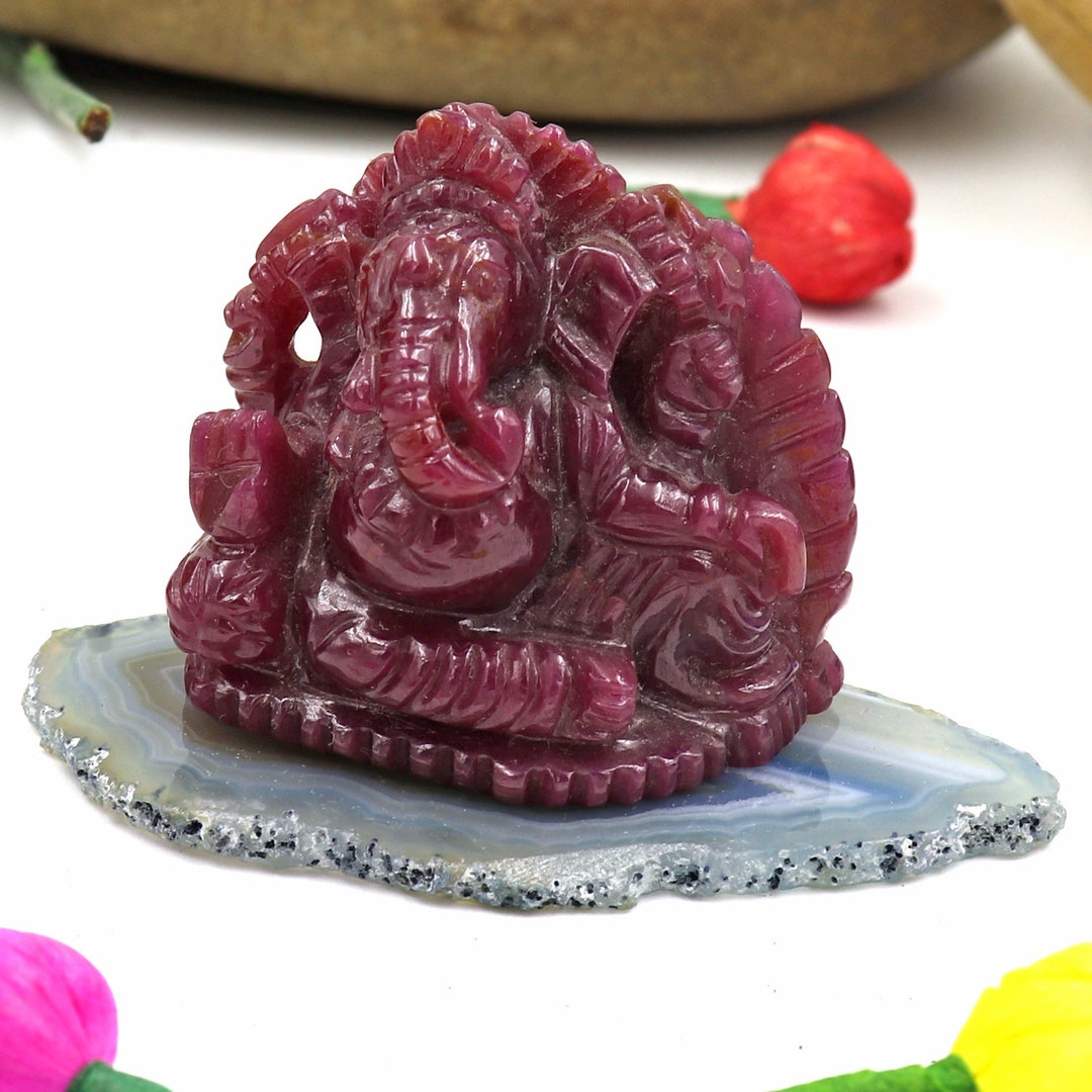 Buy 210 Cts Natural Hand Crafted Ruby Gemstone Figurines of Online in ...