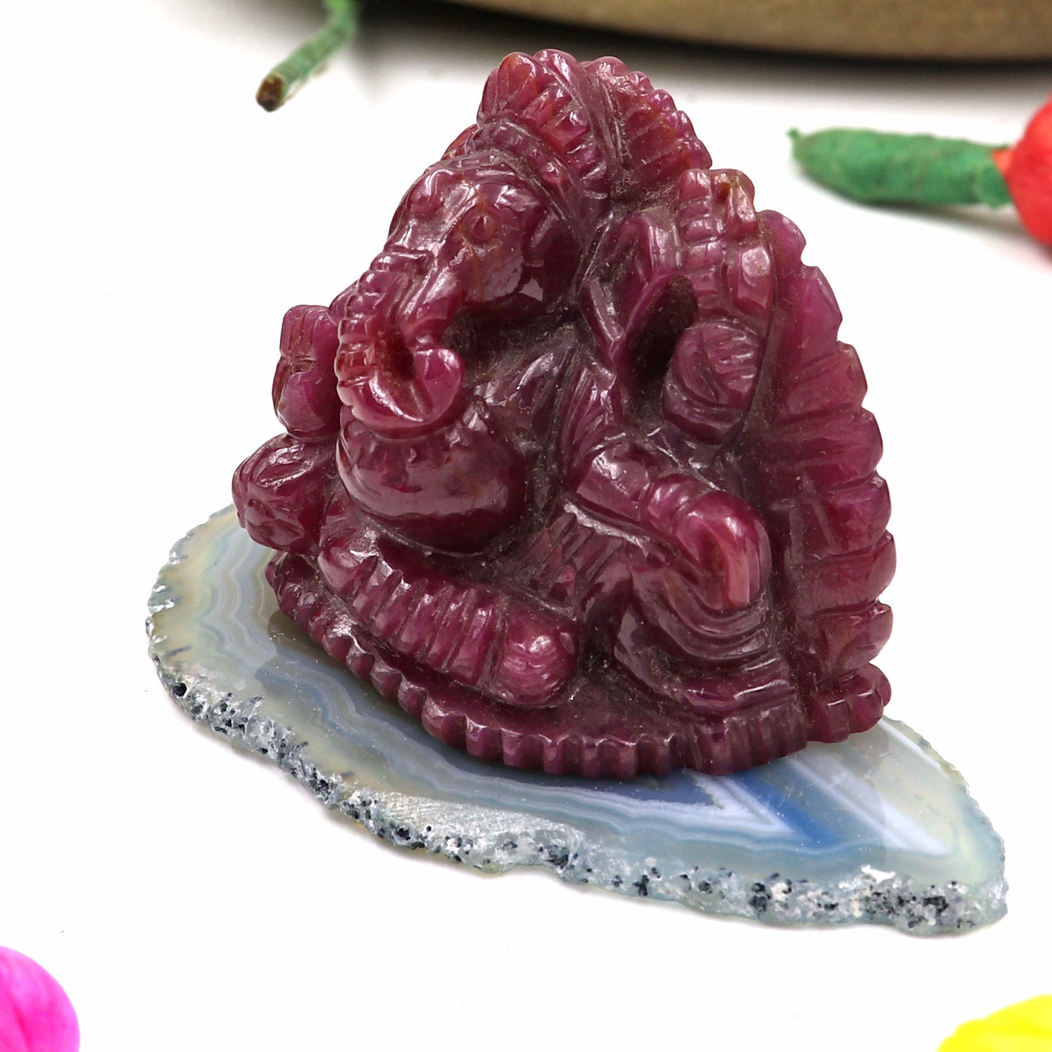 Buy 210 Cts Natural Hand Crafted Ruby Gemstone Figurines of Online in ...