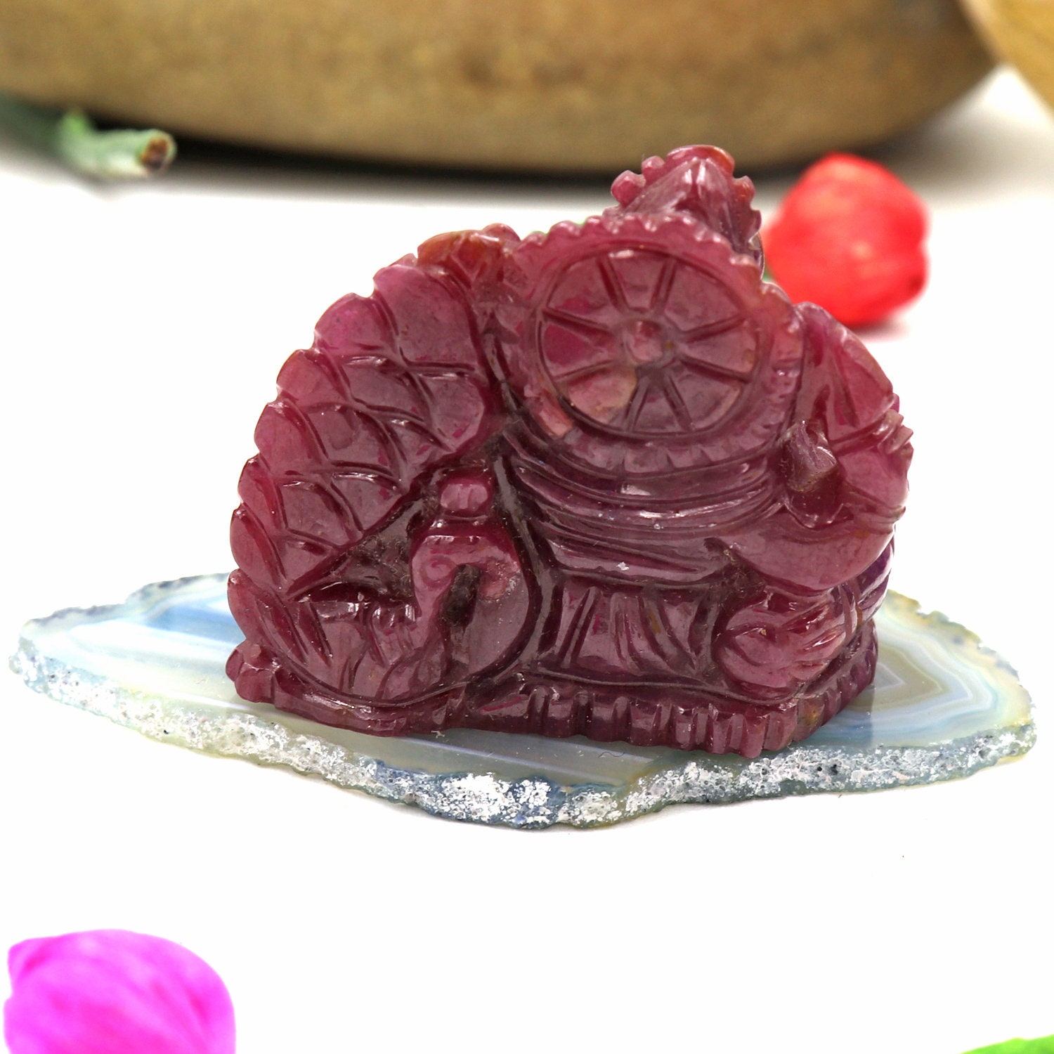 Buy 210 Cts Natural Hand Crafted Ruby Gemstone Figurines of Online in ...