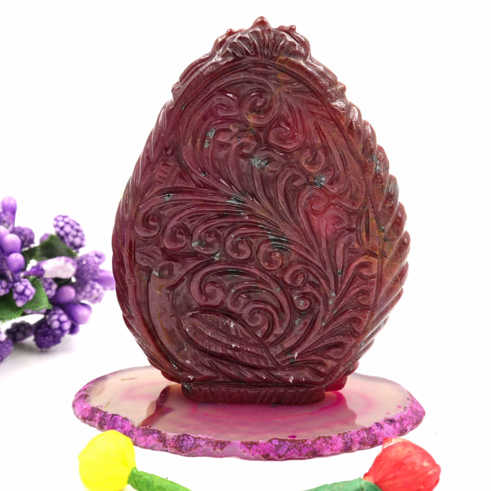 Buy 439.5 Cts Natural Hand Crafted Ruby Gemstone Figurines of Online in ...