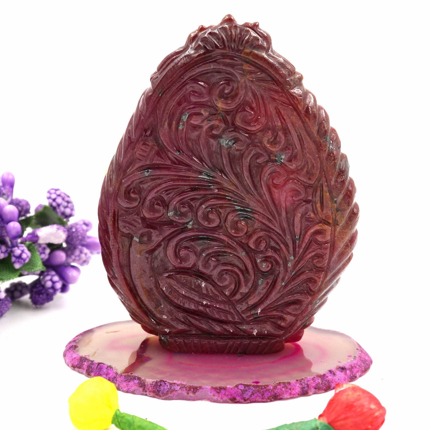 Buy 439.5 Cts Natural Hand Crafted Ruby Gemstone Figurines of Online in ...