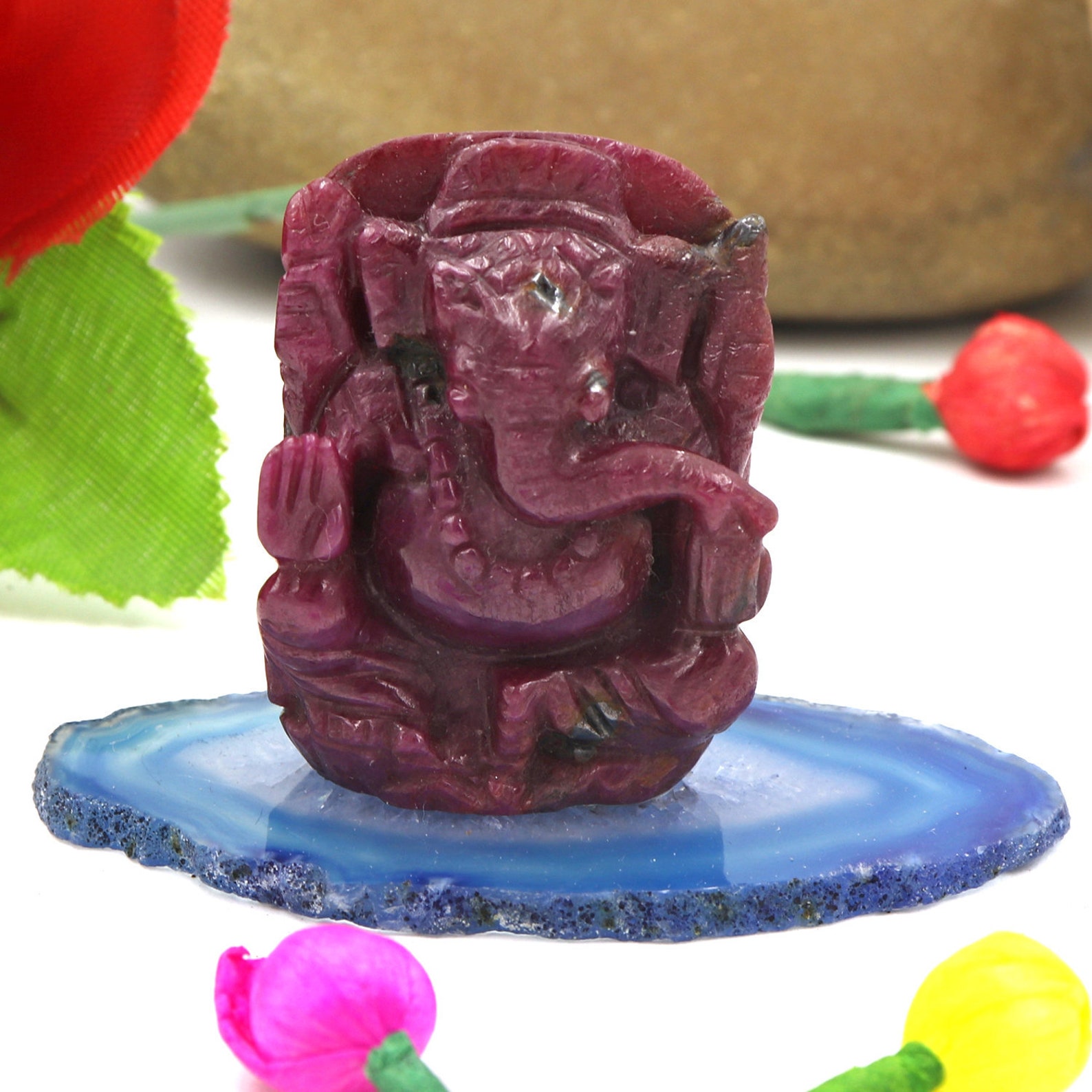 Buy 216 Cts Natural Hand Crafted Ruby Gemstone Figurines of Online in ...