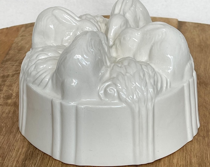 Vintage Burleigh Ironstone Rabbit Jelly Mould/mold. Easter. Bunny ...