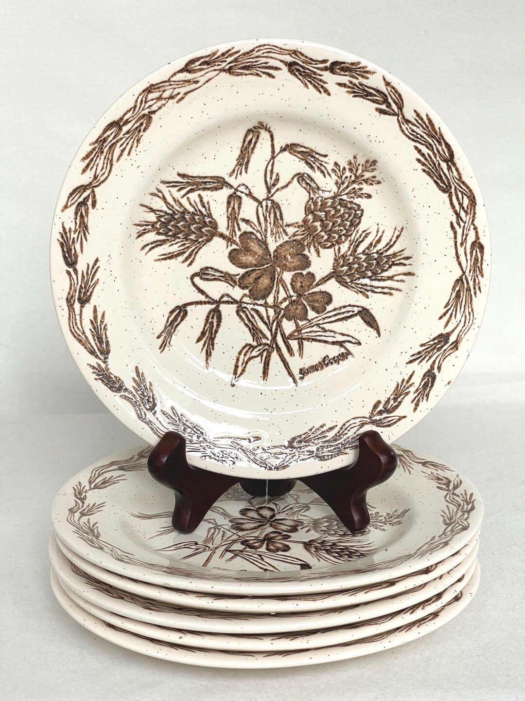 Vintage English Ironstone Side Plates, James Cooper "field Fare" Set of ...